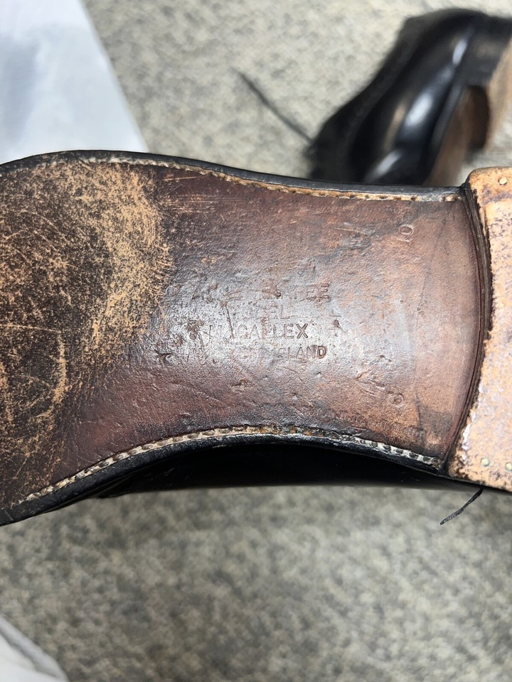 Alan McAfee Chaucer Dark Brown & Black Bookbinder leather Shoes Mens ...