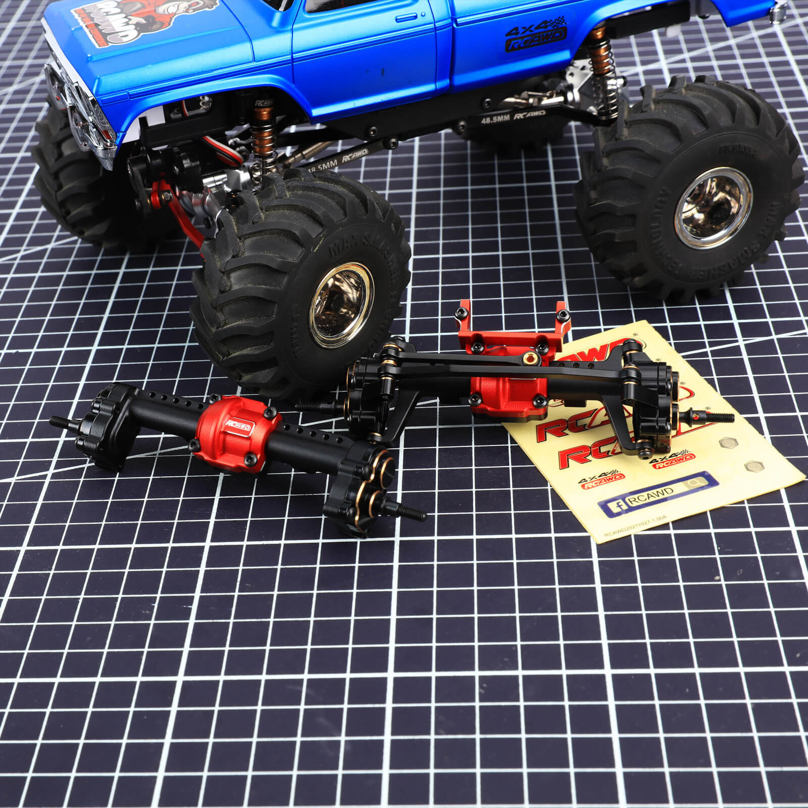 RCAWD Front Rear Portal Axle & Diff Locker for 1/24 FMS FCX24 FMS LC80 ...