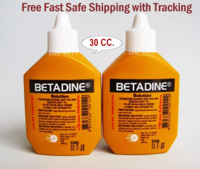 2 X 30CC BETADINE POVIDONE IODINE IN BOX WOUND INFECTION SOLUTION ...