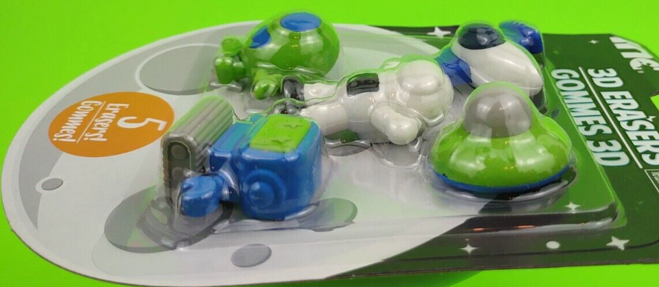 Space Alien 3D Erasers UFO Spaceship Robot Astronaut Space Figures ...