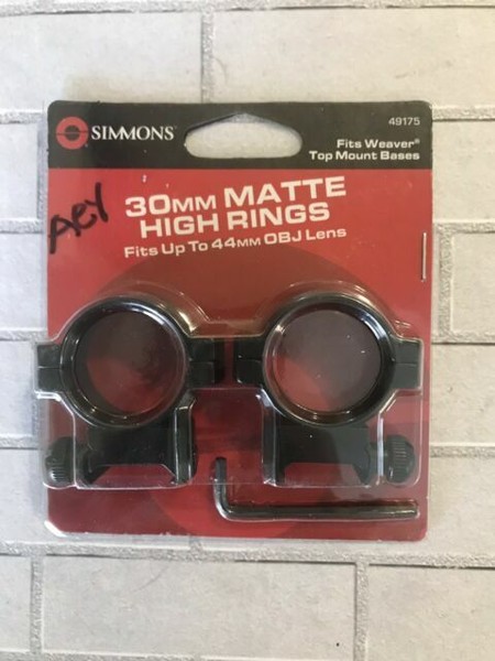 Simmons 49175 30mm High Scope Rings Matte Black for sale online | eBay