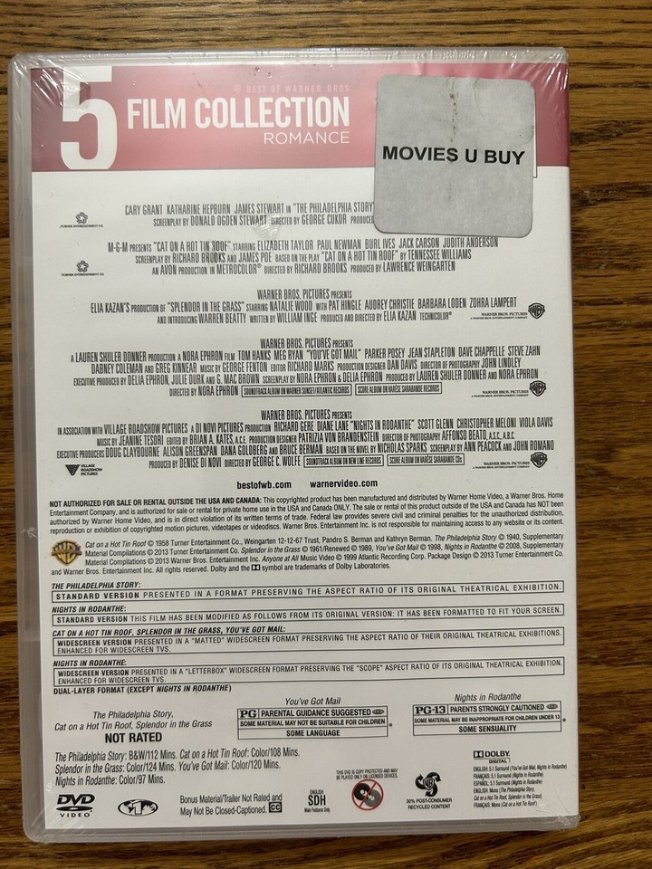 5 Film Collection Romance , New Sealed DVD | eBay