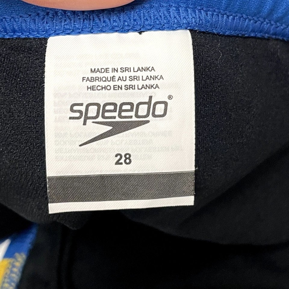 Vtg Speedo Blue Yellow Bikini Swim Suit Competition Swimming Racing ...