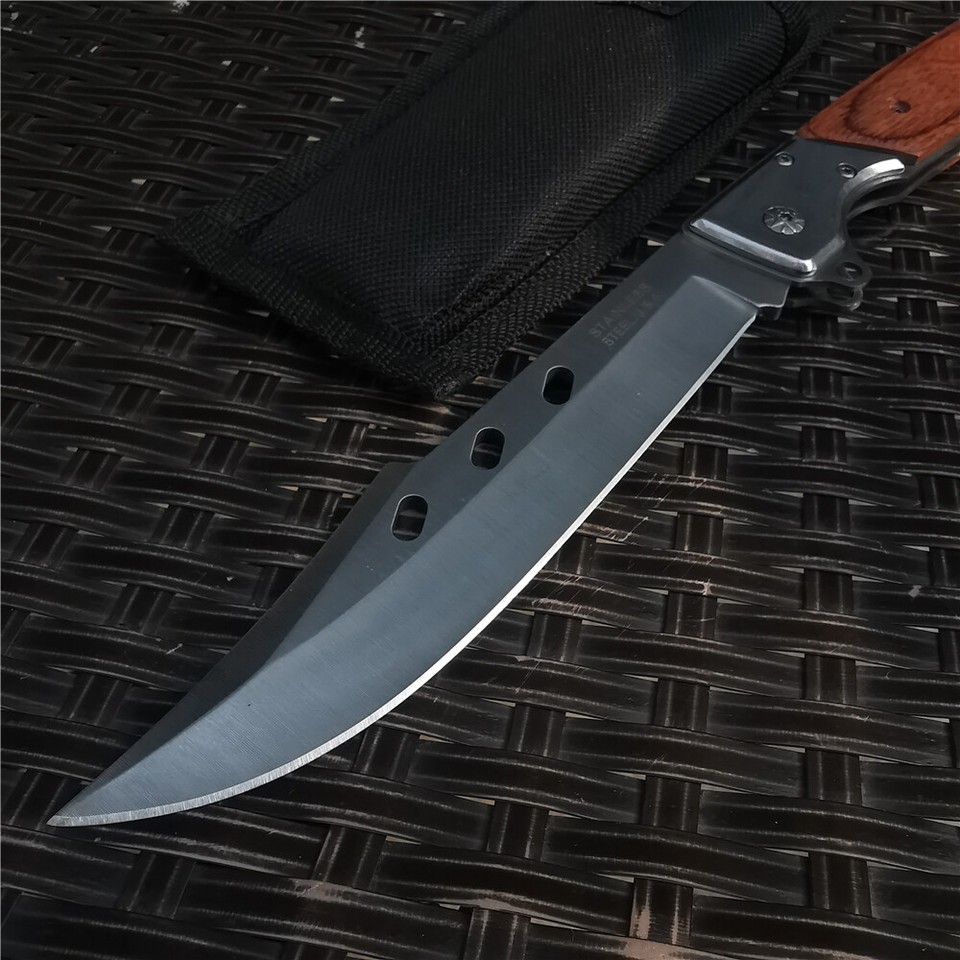 Swallowtail 58HRC 8CR15 Blade Folding Knife Hunting Pocket Knife ...