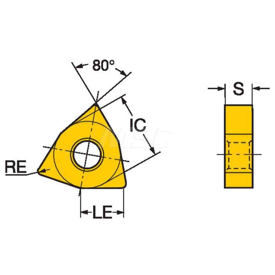 Sandvik Coromant WNMG432 QM 1115 Carbide Turning Insert, 80° Trigon (1 ...