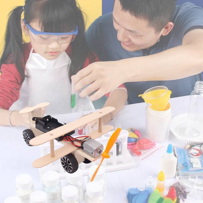 Science Experiment Model Kit With Diy Electric Wooden Gliding Airplane ...