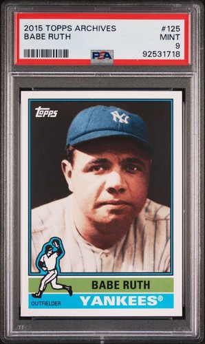 2015 Topps Archives Baseball Babe Ruth Card #125 PSA Mint 9 | eBay