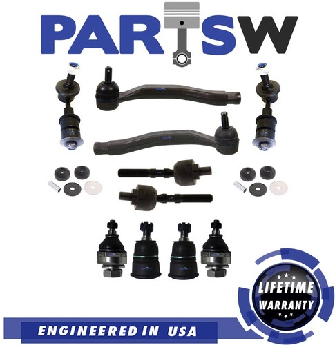 12 New Pc Suspension Kit for Honda Prelude Tie Rod Ends,Sway Bar,Ball ...