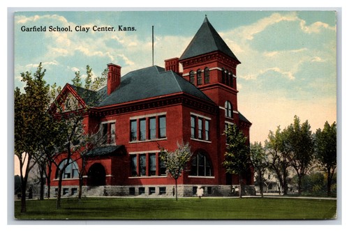 Garfield School Clay Center Kansas KS UNP DB Postcard Y5 | eBay