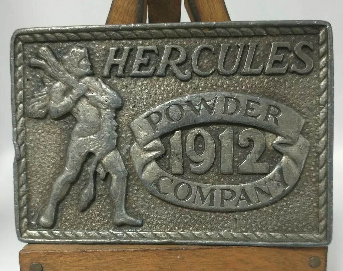 Vintage 1976 HERCULES POWDER COMPANY 1912 Belt Buckle… - Gem