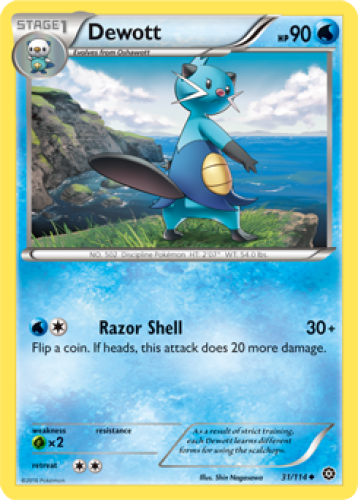 1x Dewott 31/114 XY Steam Siege Pokemon TCG Card NM | eBay