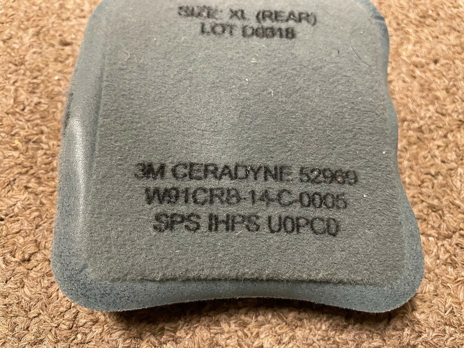 3M Ceradyne IHPS Integrated Head Protection System Helmet Rear Pad XL ...