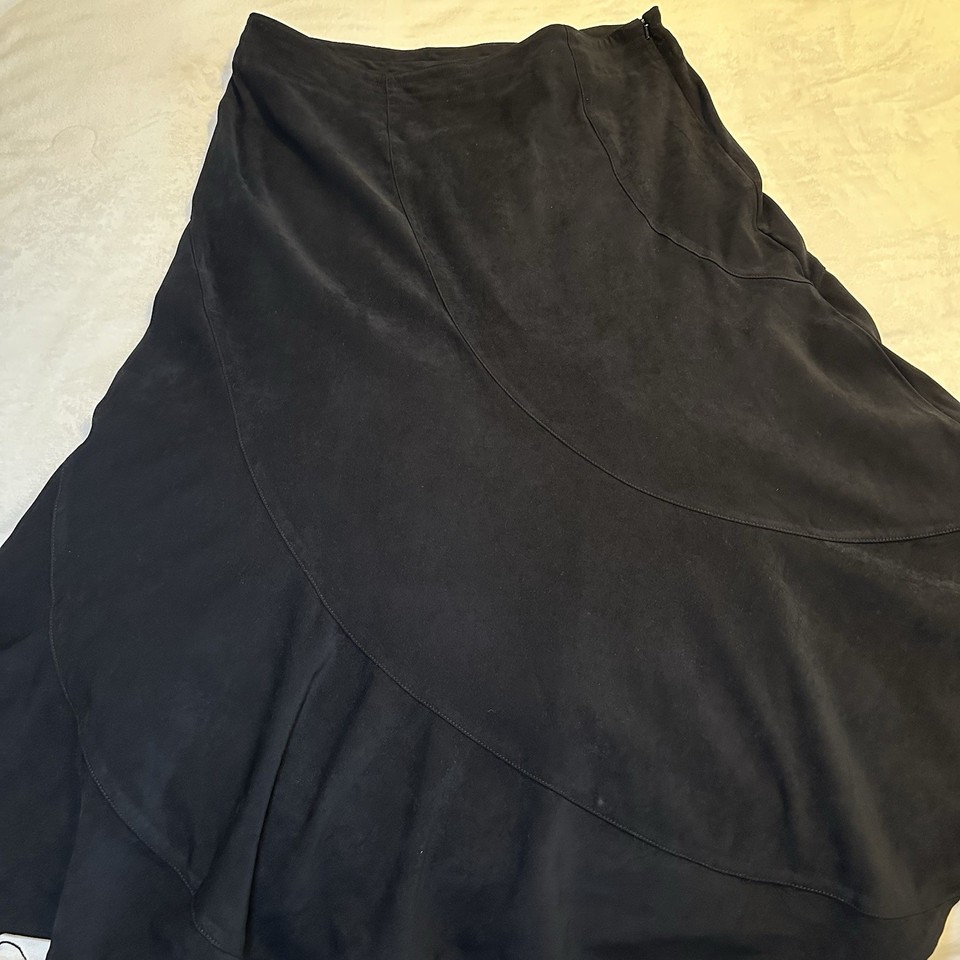 Next Black Midi Skirt Size 18 Panel Detail A-Line Fit Flare Smart Work ...