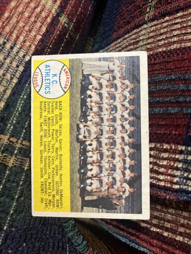 1958 Topps - Second Series Checklist #174 Kansas City Athletics | eBay