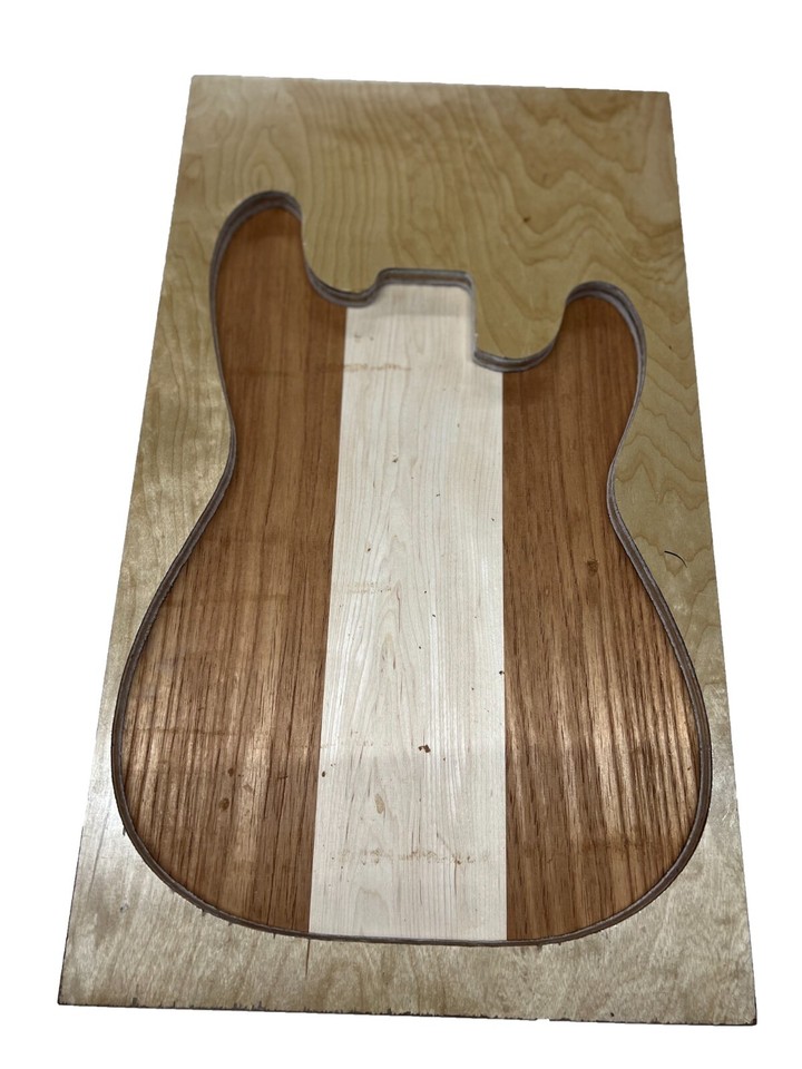 Hard Maple+ Spanish Cedar Body Blank 21x 14x 2- 3 Pcs Glued- Free US ...