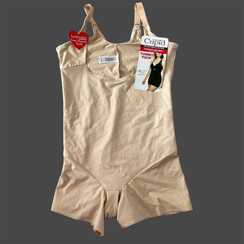 Cupid Shapewear Womens Size 3XL Beige Tummy Tuck Boyshort Bodysuit ...