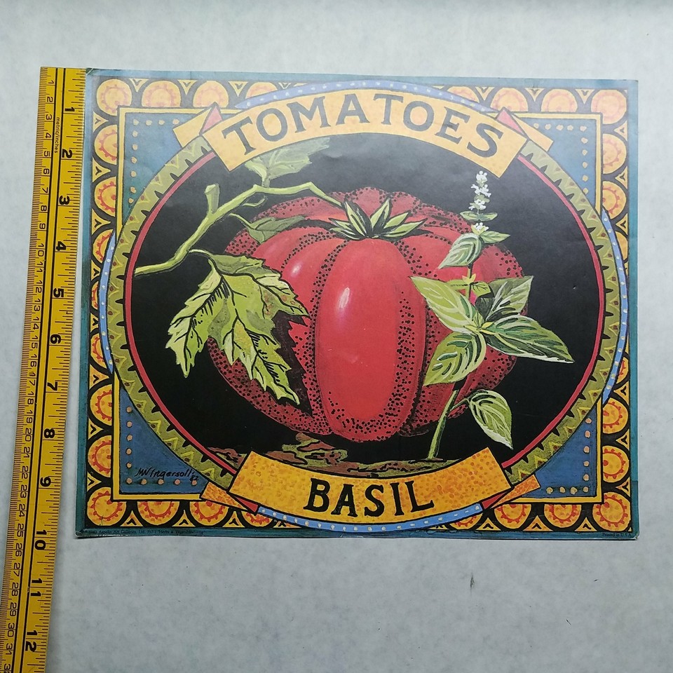 Tomatoes Basil Poster Card 10x12 Inches | eBay