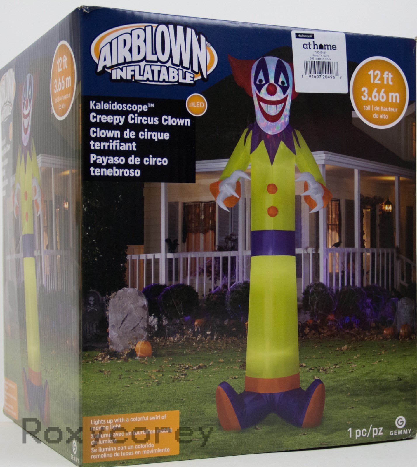 Halloween Gemmy 12 ft Kaleidoscope Creepy Circus Clown Airblown ...