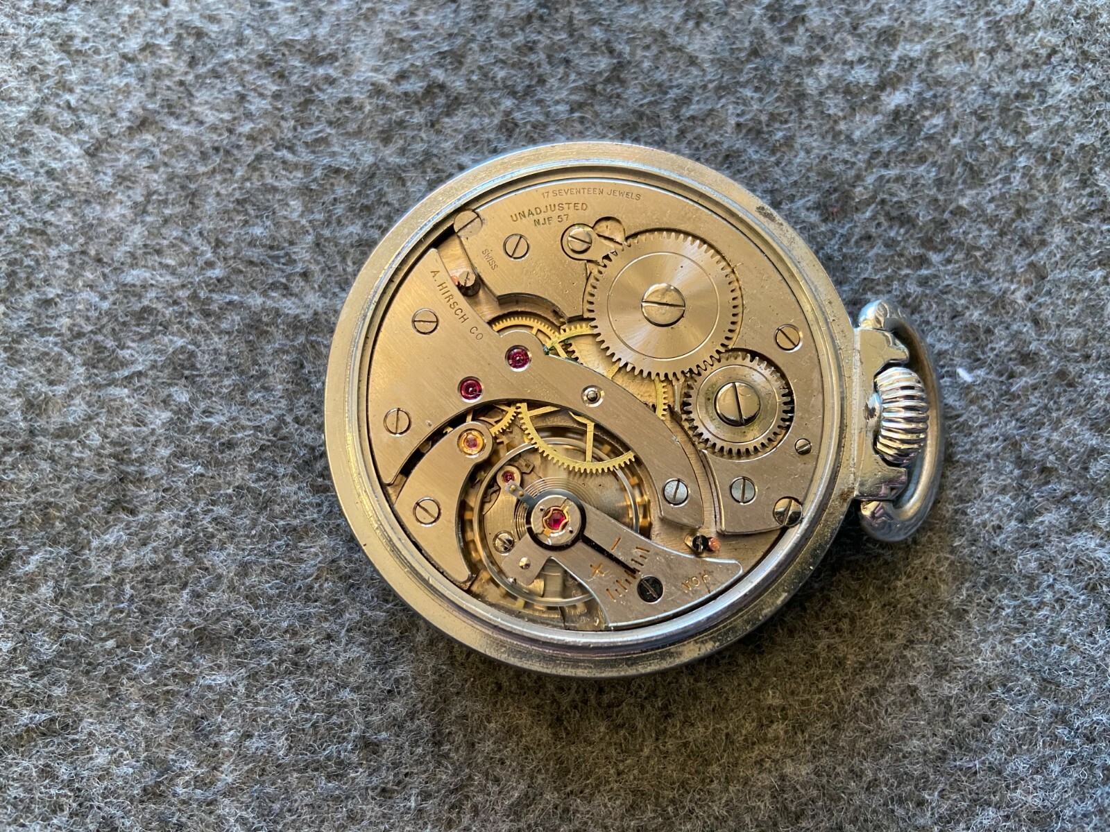 Swiss Made Hilltop Elex 17 Jewels Incabloc Mechanical Wind Up Pocket ...