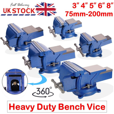 2"-8" 50-200mm Bench Vice Clamp Heavy Duty Workbench Vise Anvil Swivel ...