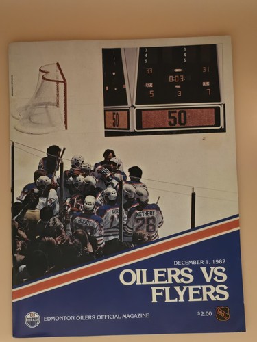 1981 Edmonton Oilers NHL Hockey Program vs. Flyers - Cover Celebrates ...