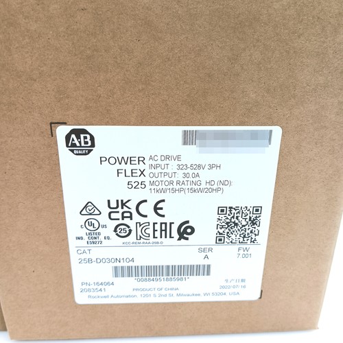 AB 25B-D030N104 Allen Bradley /A Powerflex 525 AC Drive 20HP Surplus ...