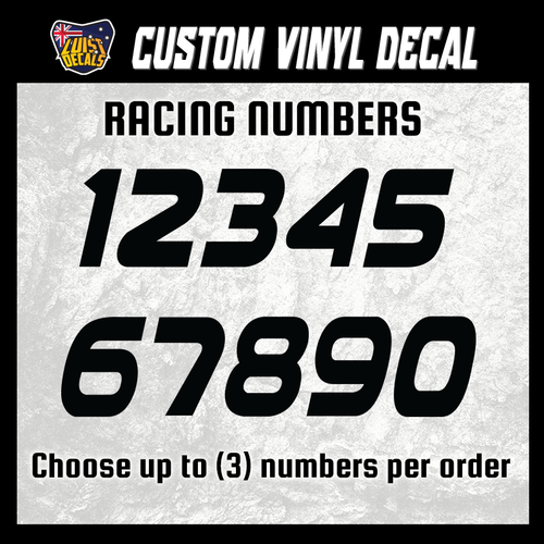 Custom Motorcycle Racing Number bike Decals - BMX ATV MX Kart Stickers ...