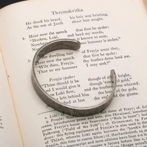 Viking Elder Futhark Rune Cuff Bracelet | eBay