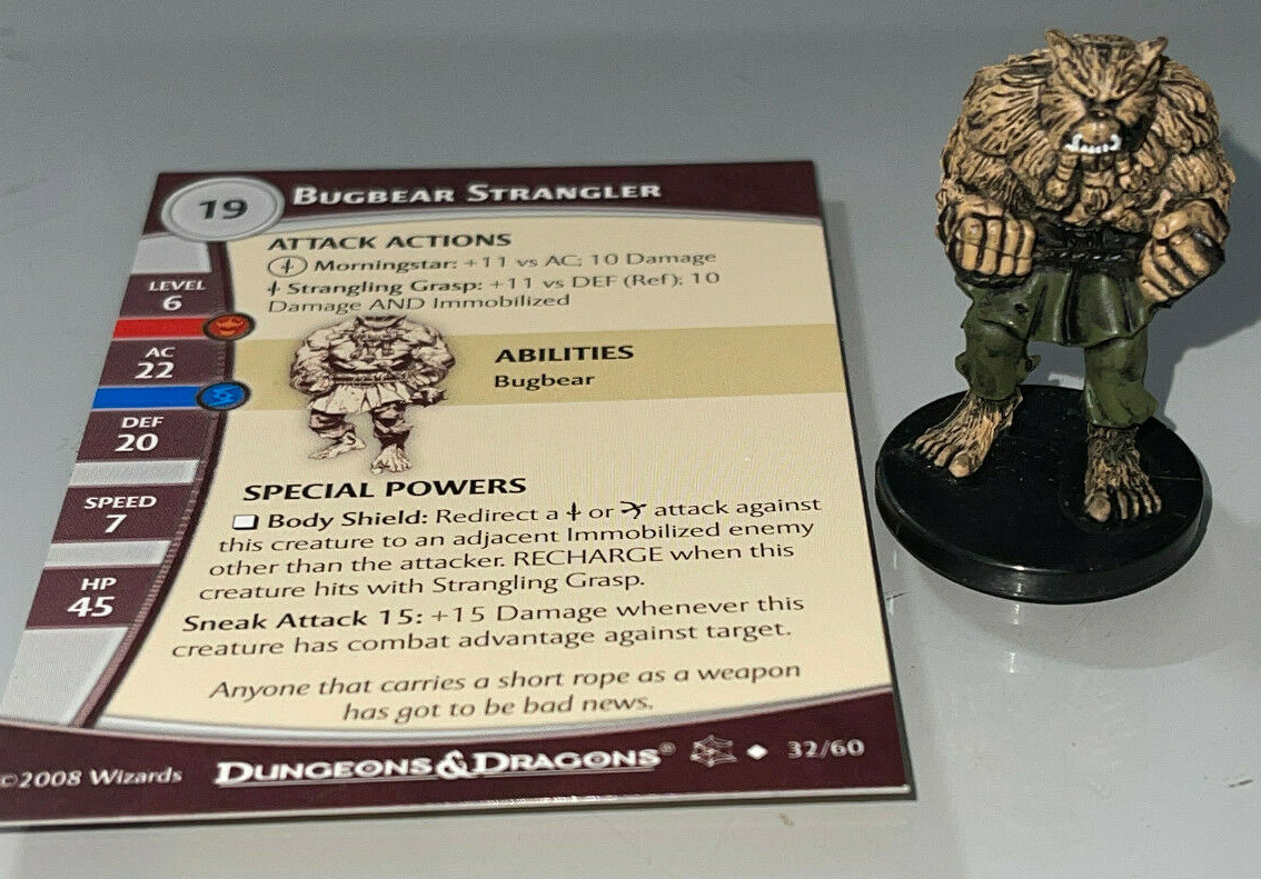 Dungeons & Dragons D&D Miniatures Demonweb BUGBEAR STRANGLER #37 | eBay