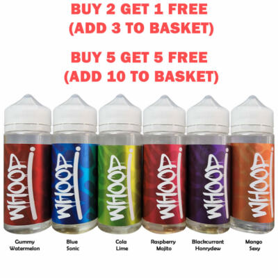 E Liquid 100ml Whoop Premium Vape Juice 70VG/30PG 0mg Shortfill UK Made ...