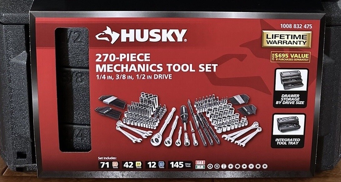 Husky 270-Piece Mechanics Tool Set - H270MTSQ223- FREE SHIPPING. | eBay