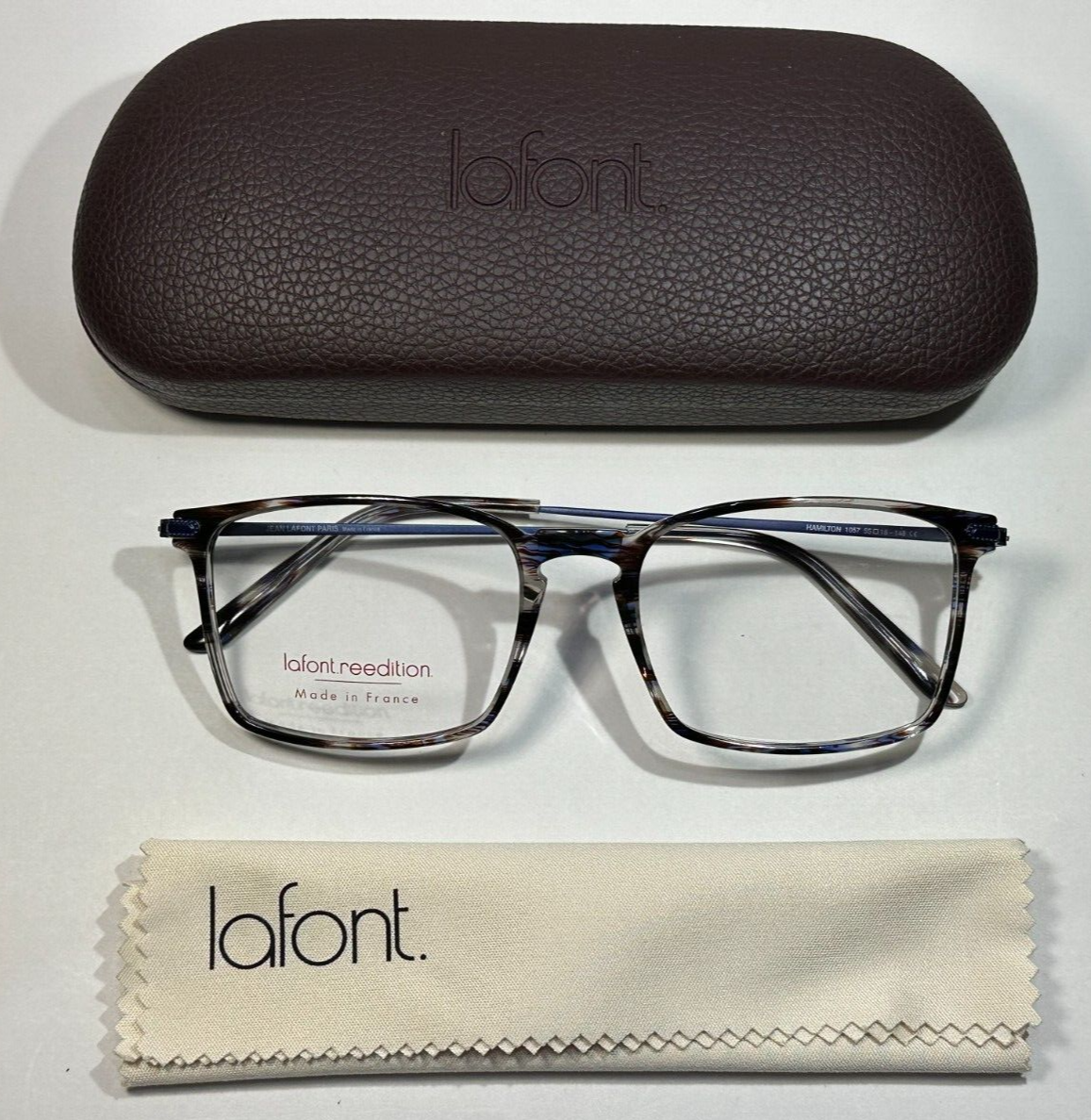 NEW JEAN LAFONT HAMILTON REEDITION 1057 GREY Eyeglasses Frames Size 55 ...