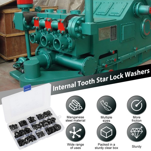 360Pcs Tooth Locking Ring Washers Steel Internal Tooth Star Clip ...