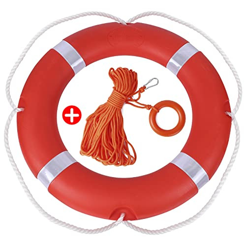 28 inch/23 inch Boat Safety Throw Ring with Water Floating Lifesaving ...