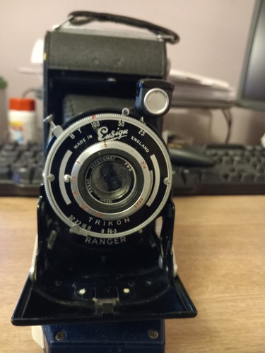 Ensign Ranger Folding Camera with Trikon Shutter & F6.3 Anastigmatic ...