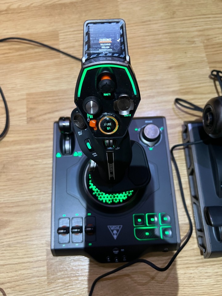 Turtle Beach Velocity One Flight Deck HOTAS RGB Stick Throttle Touch PC ...