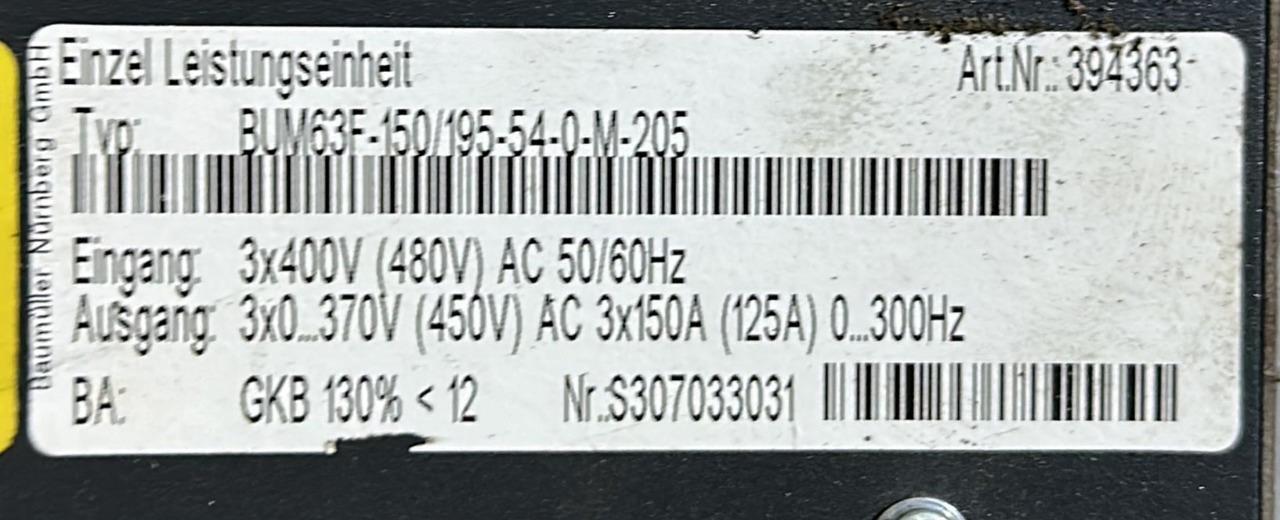 BAUMULLER DRIVE BUM63F-150/195-54-0-M-205 | eBay