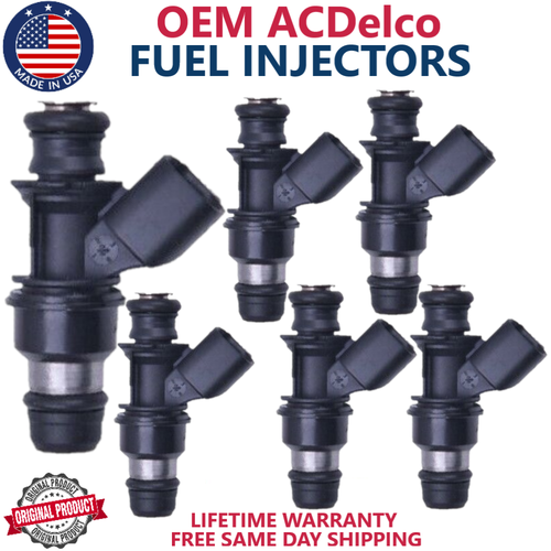 x6 OEM ACDelco Fuel Injectors For 2005, 2006 Pontiac Montana 3.5L V6 ...