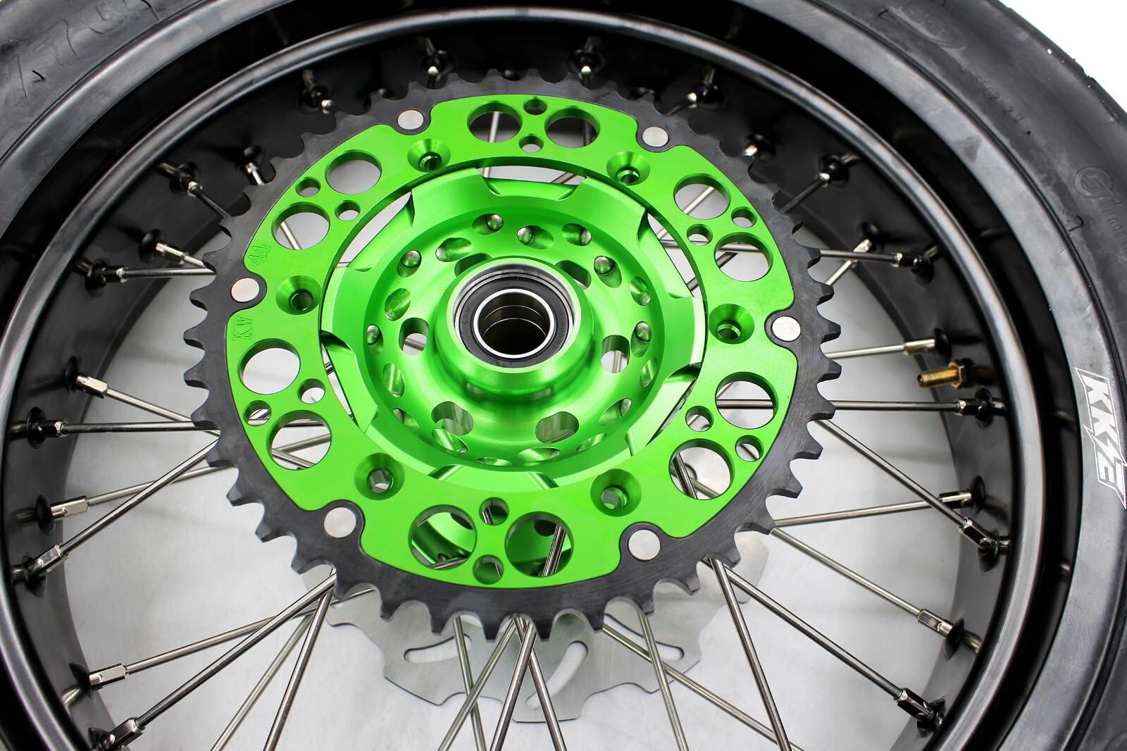 KKE 17'' Supermoto Tires Wheels Rims Fit Kawasaki KX250F KX450F 2006 ...