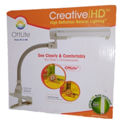 OttLite Clip-On Table Desk Lamp - L13516 - Ott-Lite Creative HD Natural ...