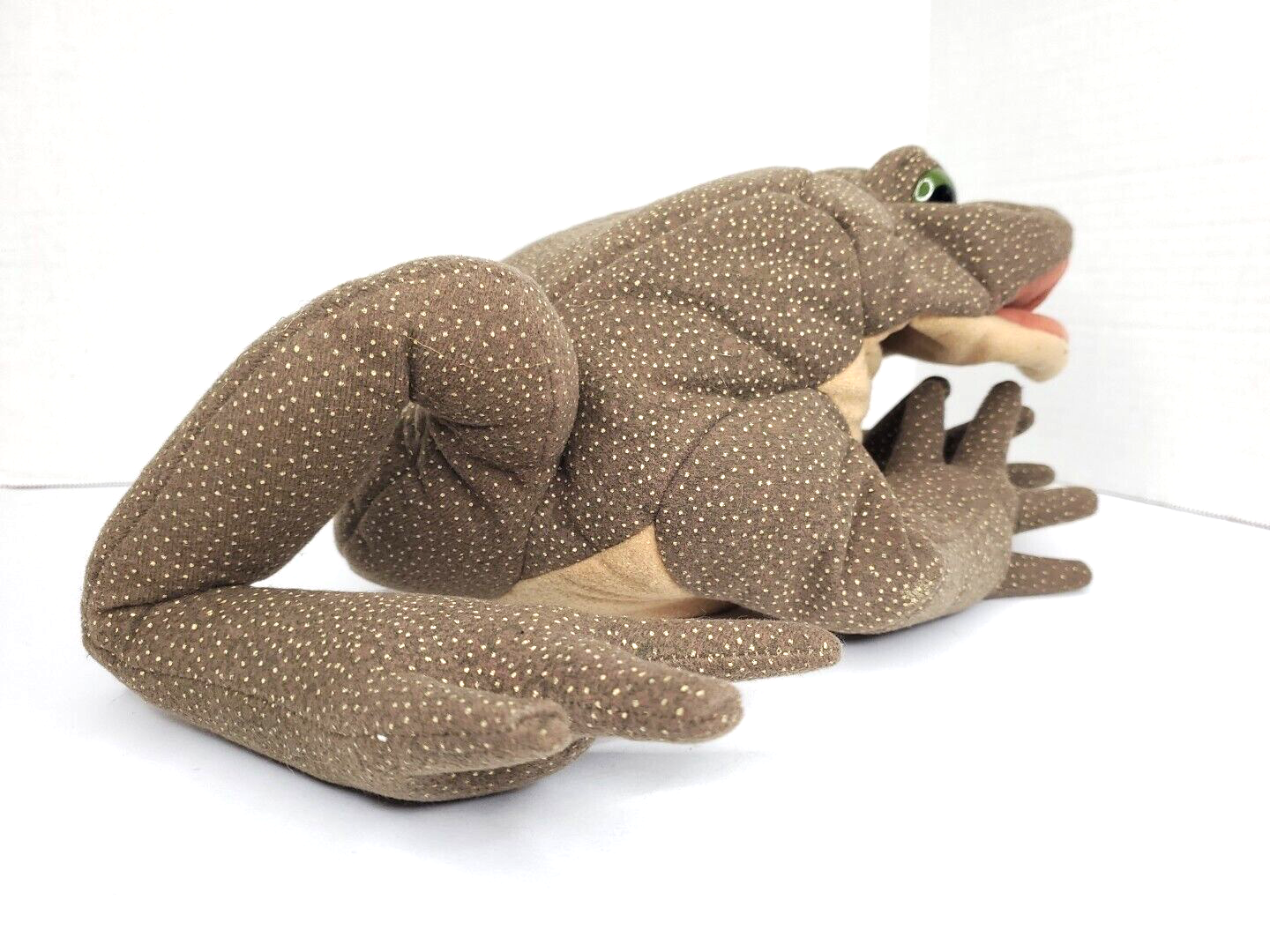 Folkmanis Folktails Full Body Hand Puppet Toad Frog Olive Green Large ...