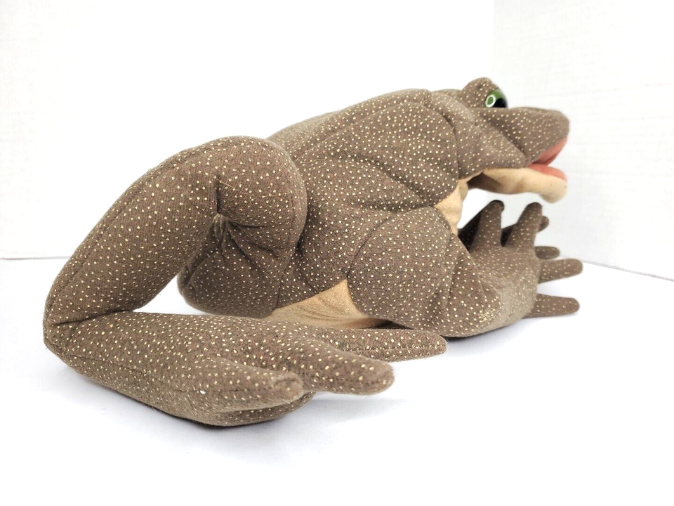 Folkmanis Folktails Full Body Hand Puppet Toad Frog Olive Green Large ...