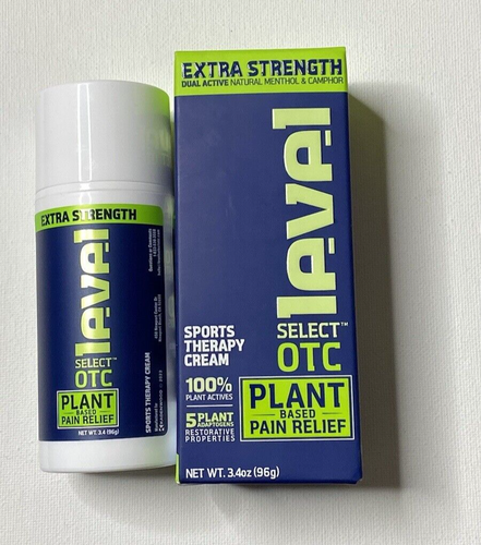 Level Select OTC Sports Therapy Cream, 3.4 oz Plant Base, EXTRA ...