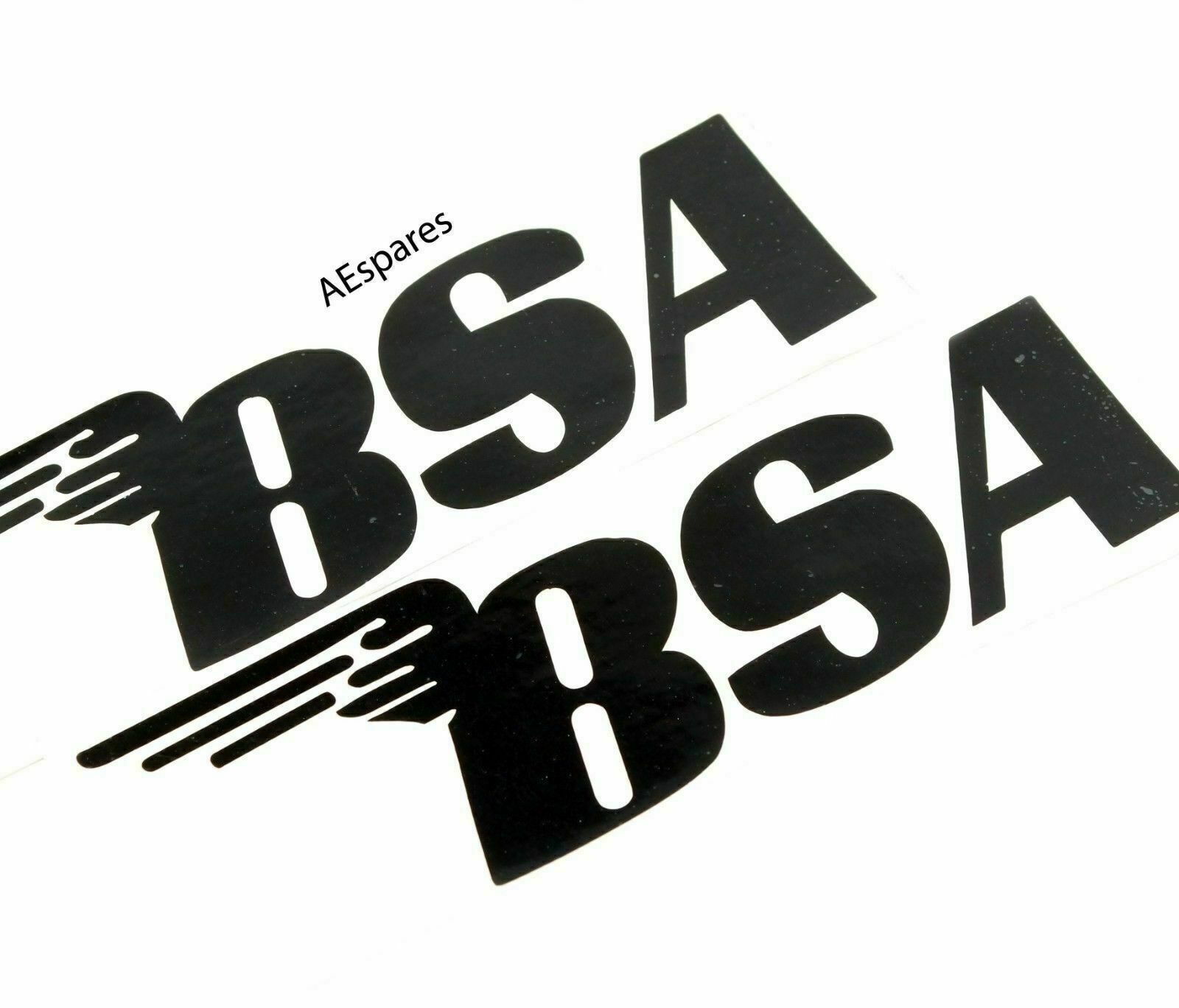 BSA Stickers Decal Black 127mm x 40mm A65 A10 B44 B25 A75 BSA x 2 Units ...