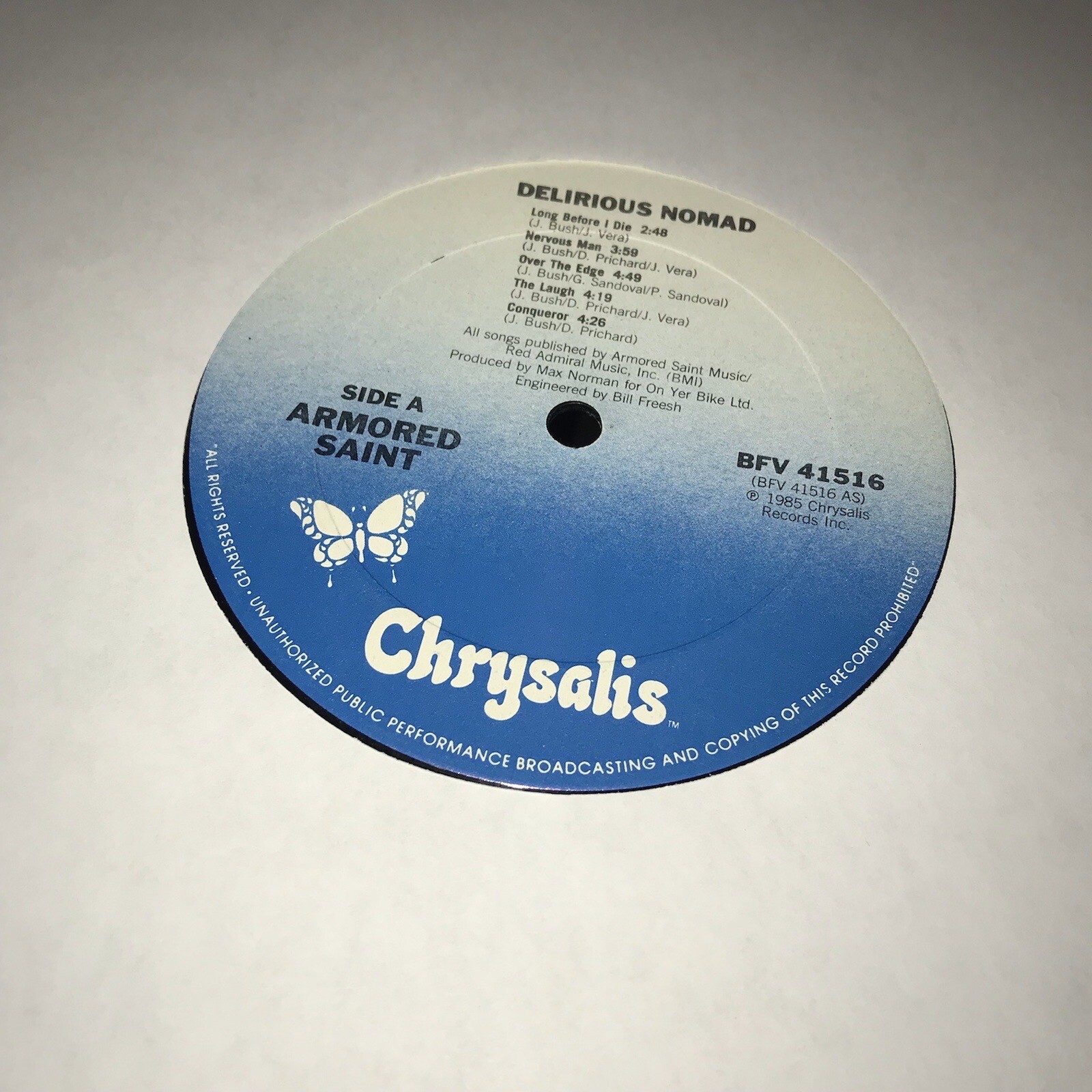 SIGNED x4 Armored Saint Vinyl Record David Prichard John Bush Joey Vera ...