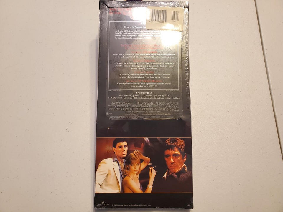NEW Sealed SCARFACE Two-Disc Anniversary Edition DVD Longbox Full ...