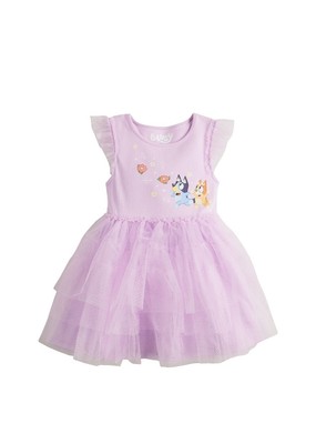 Bluey Kids Girls Princess Dress Purple Skirt Kids Party Birthday Dress ...