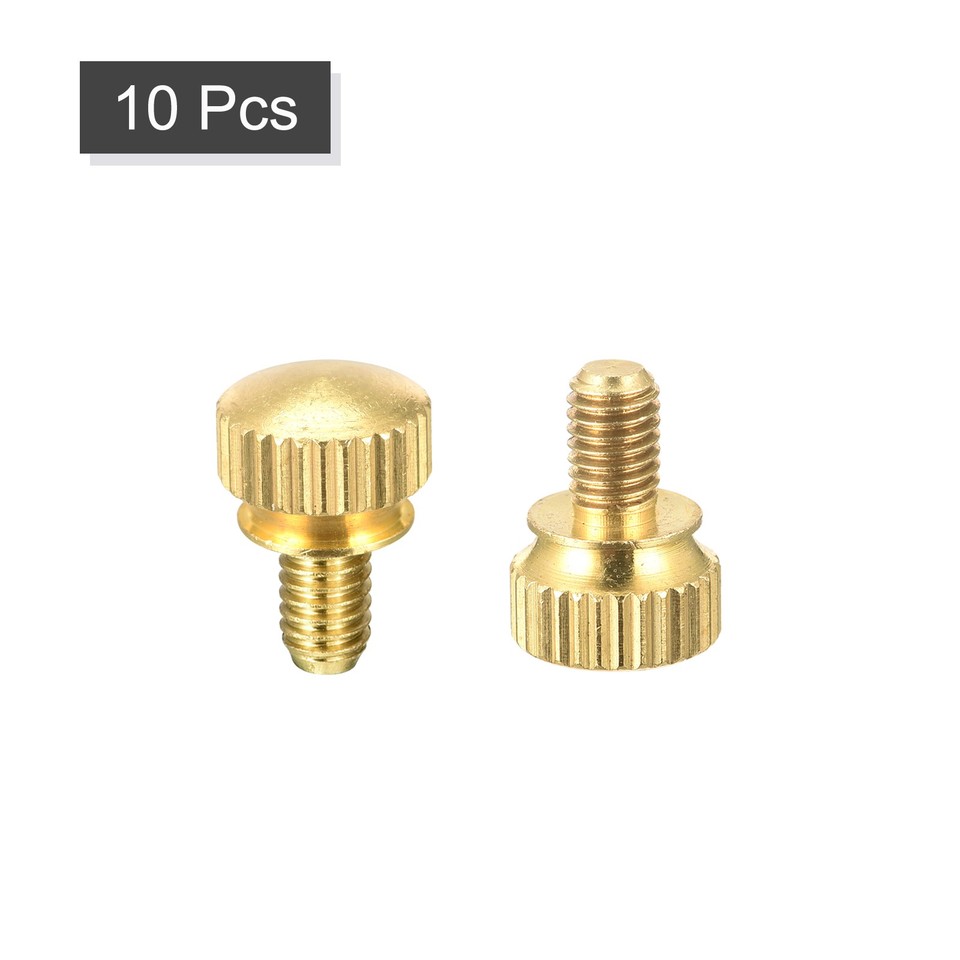10Pcs Knurled Thumb Screws, M5x8mm Brass Shoulder Bolts Stepped Grip ...