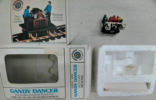 HO Bachmann Gandy Dancer Powered Animated Hand Car, Tested Fair. | eBay