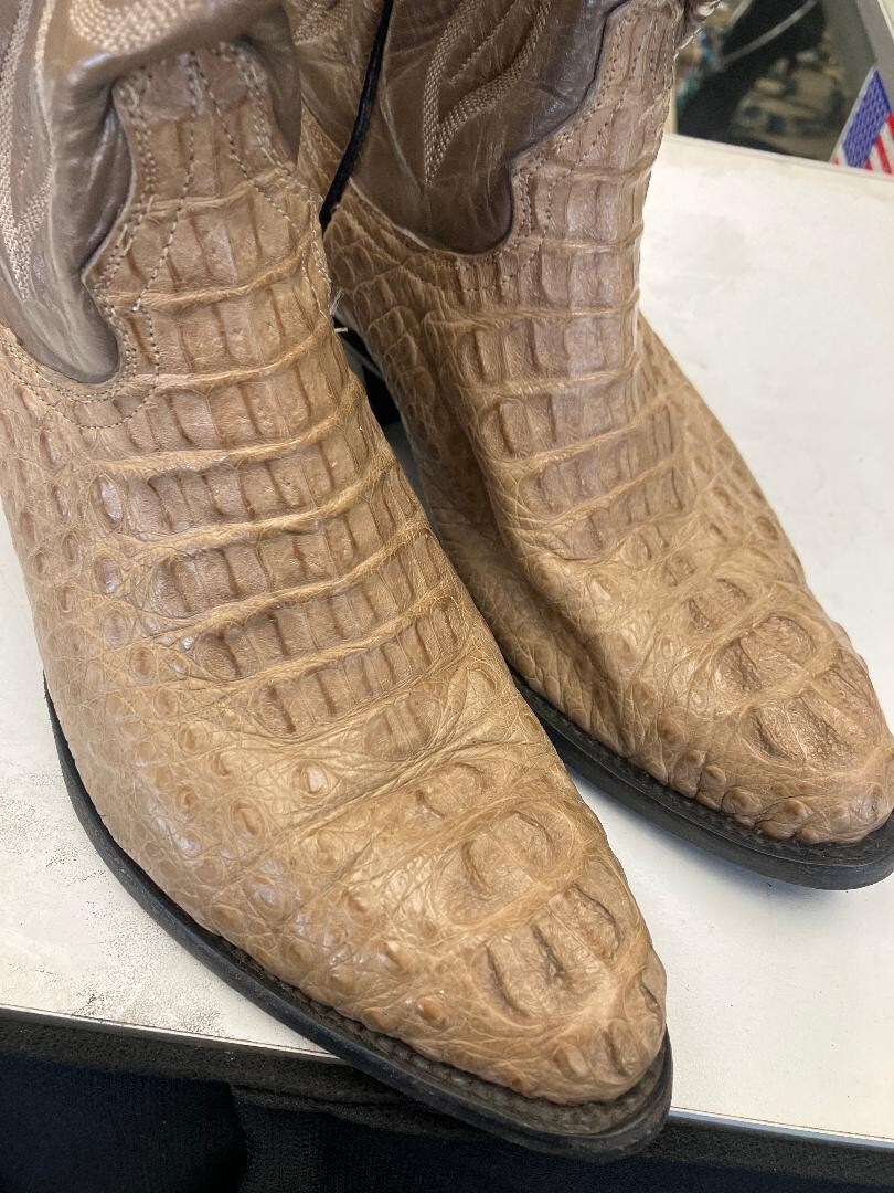 Laredo Crocodile Belly Caiman Print Western Cowboy Bo… - Gem